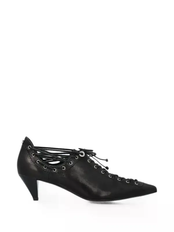 Pinko Lace-up Leather Pumps