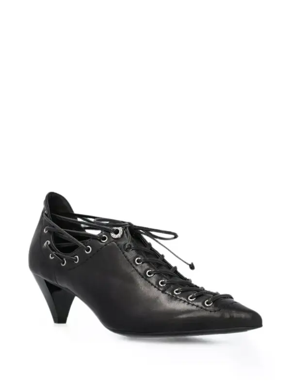 Pinko Lace-up Leather Pumps