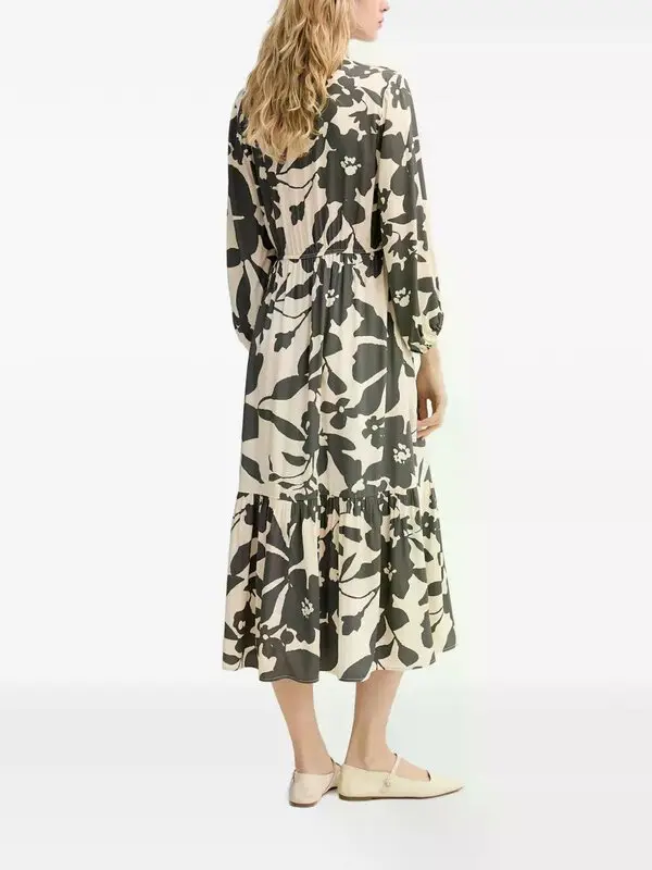 Marc O'polo Floral Print V-neck Midi Dress