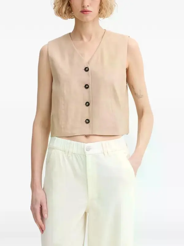 Marc O'polo Button-up Cropped Top