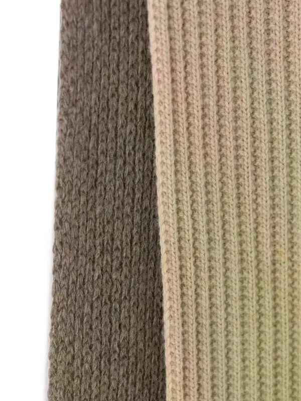 Moschino Ribbed-knit Fringed Scarf