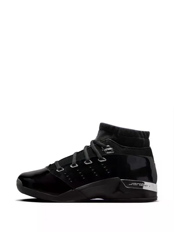 JORDAN Air 17 Low Patent Leather Sneakers - Black