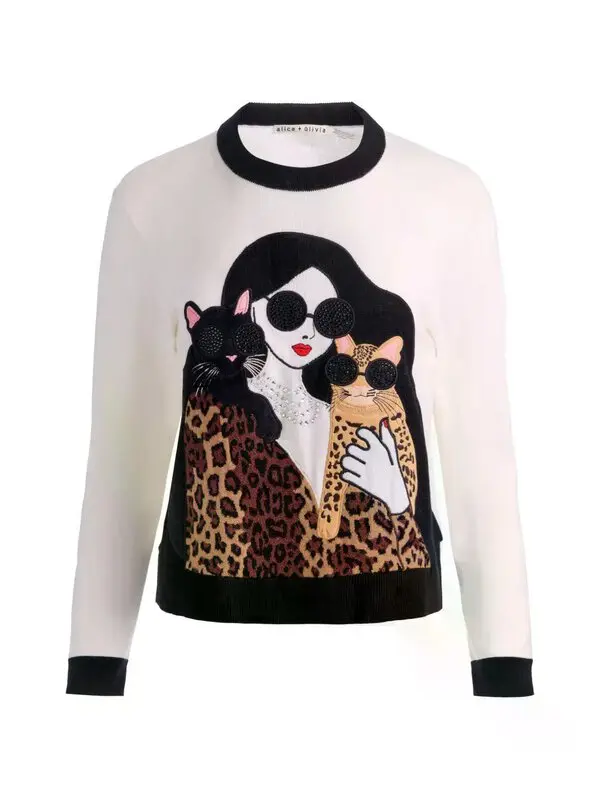 Alice + Olivia Gleeson Staceface Sweater