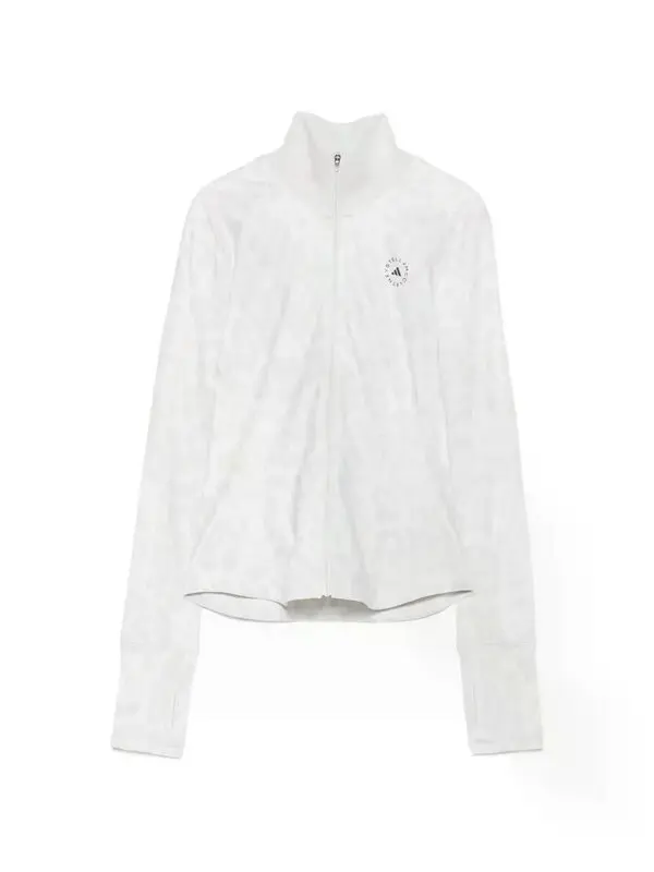 Adidas By Stella McCartney Leopard-print Track Jacket - White