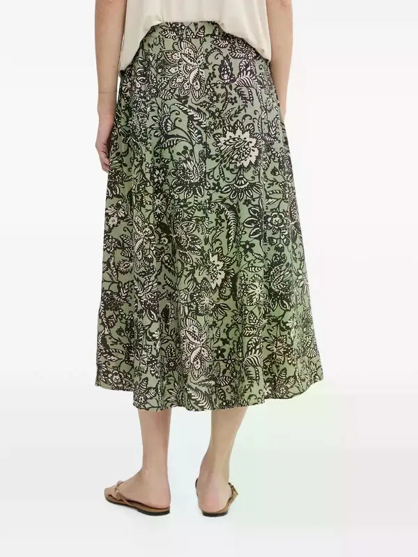 Marc O'polo Floral-print-flared Midi Skirt