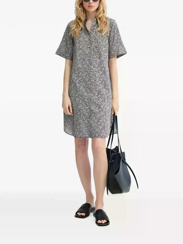 Marc O'polo Butterfly Print Midi Shirt Dress