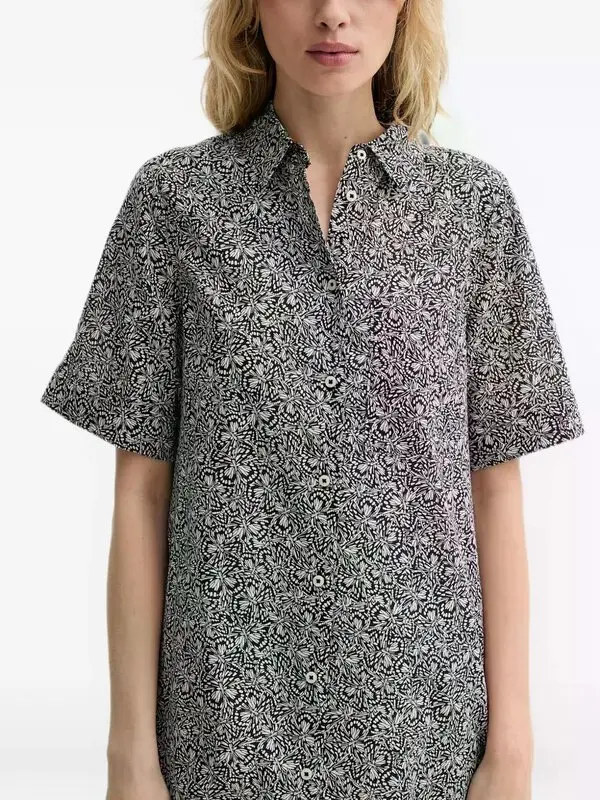 Marc O'polo Butterfly Print Midi Shirt Dress
