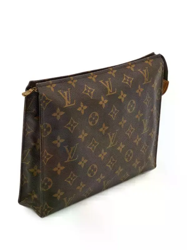 LOUIS VUITTON Monogram Toiletry Clutch Bag - Brown