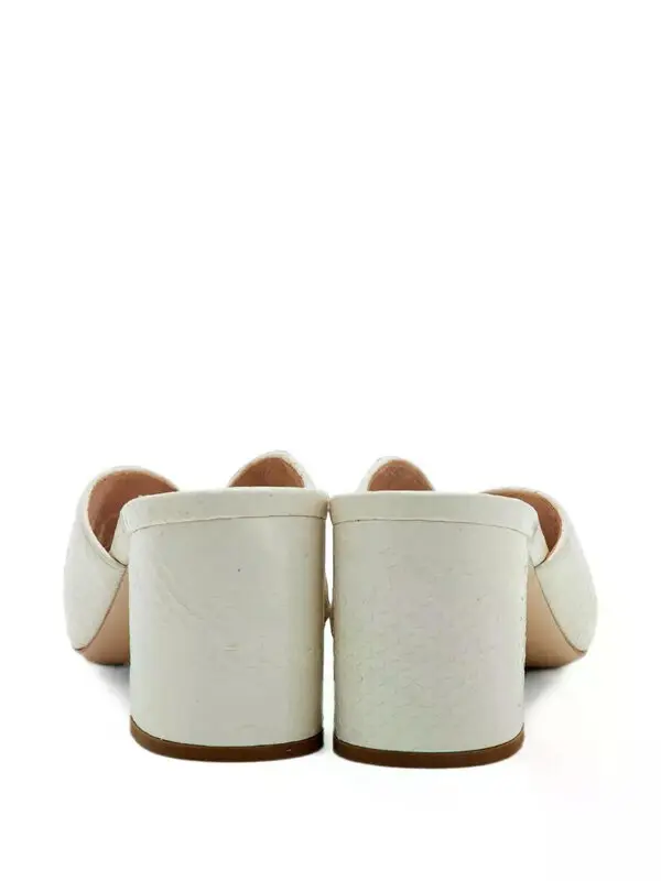 Miu Miu Crystal-embellished Snakeskin-effect Block Heel Sandals
