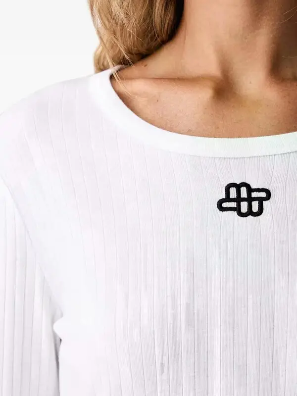 Munthe Ribbed Logo T-shirt