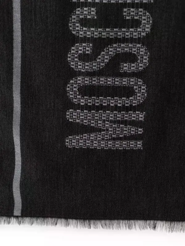 Moschino Logo-print Fringed Scarf