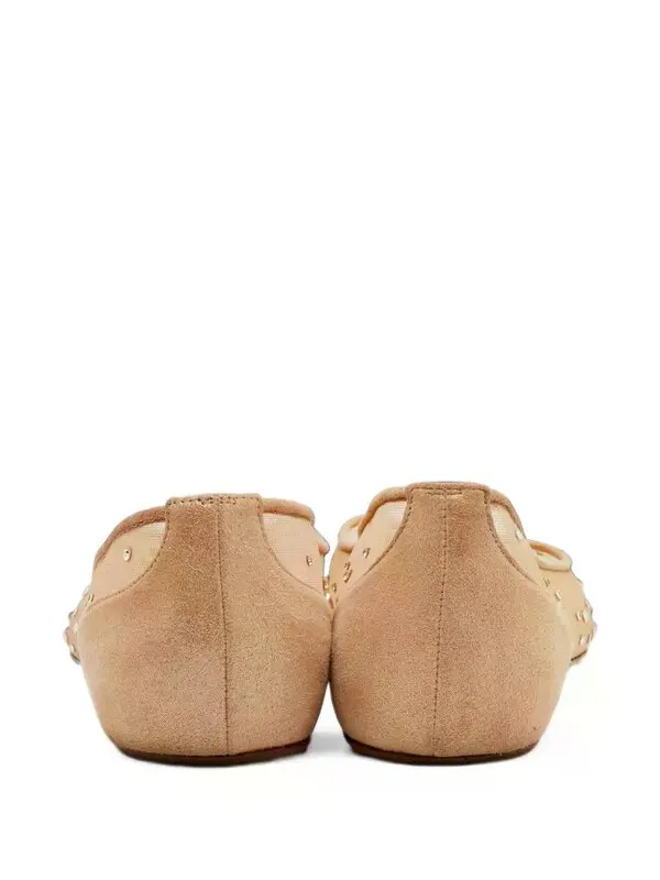 CHRISTIAN LOUBOUTIN Follies Strass Mesh Ballet Flats - Neutrals
