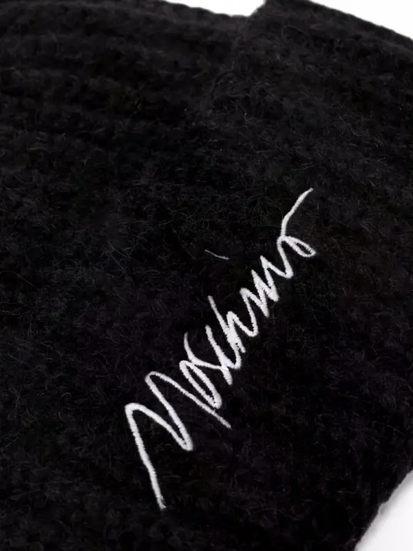 Moschino Logo-embroidered Ribbed Beanie Hat