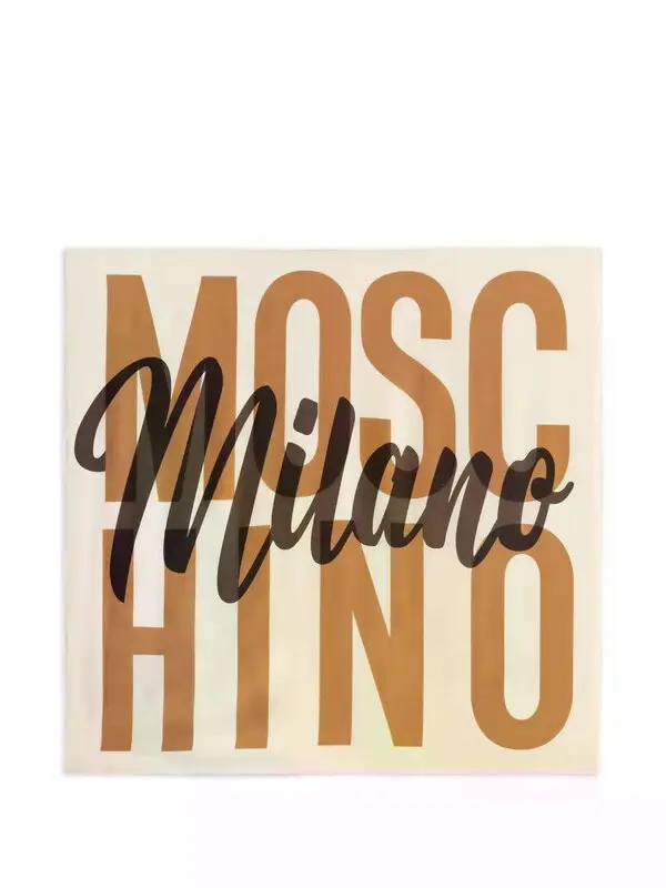 Moschino Logo-print Silk Scarf