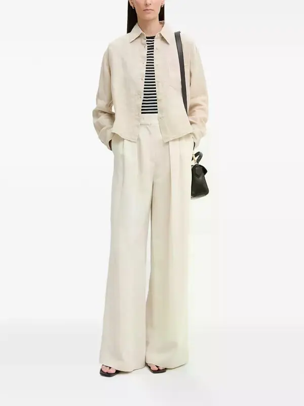 Marc O'polo Cropped Linen Shirt - Neutrals