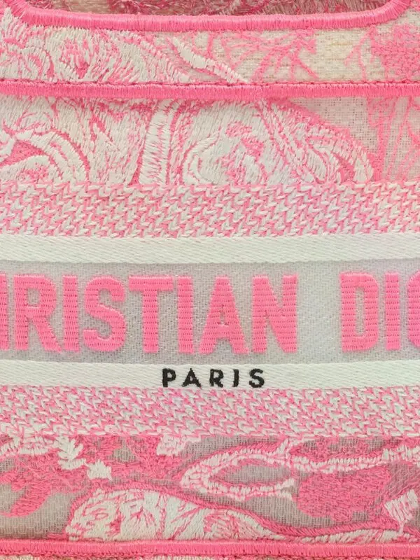 Dior 2022 Mini Book Toile De Jouy Tote Bag - Pink
