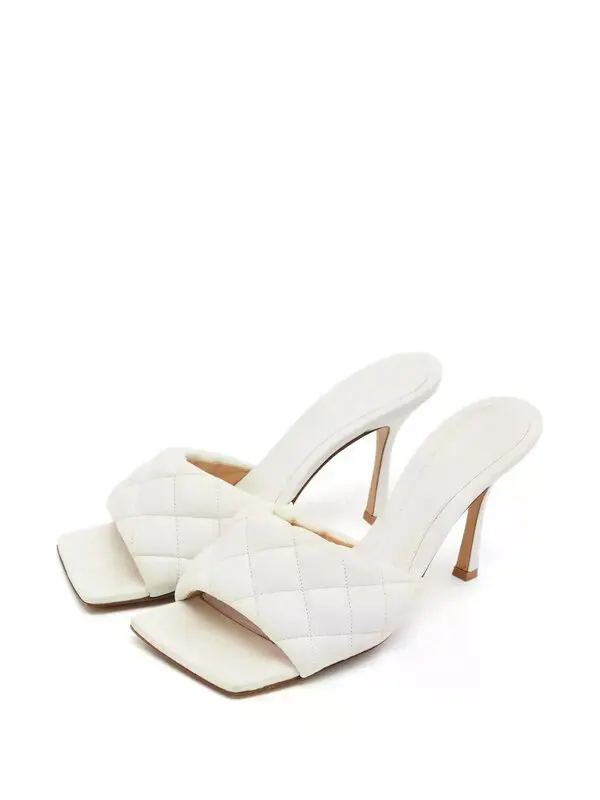 Bottega Veneta Lido Quilted Leather High Heel Sandals