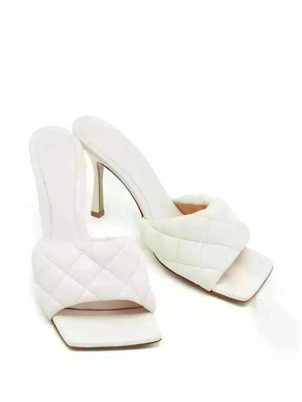 Bottega Veneta Lido Quilted Leather High Heel Sandals