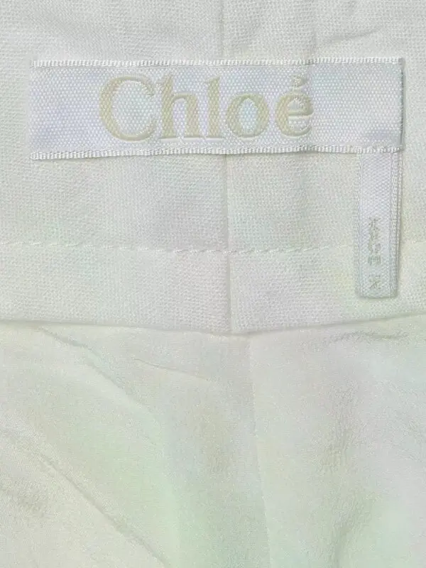 Chloé Pleated Wide-leg Linen Trousers