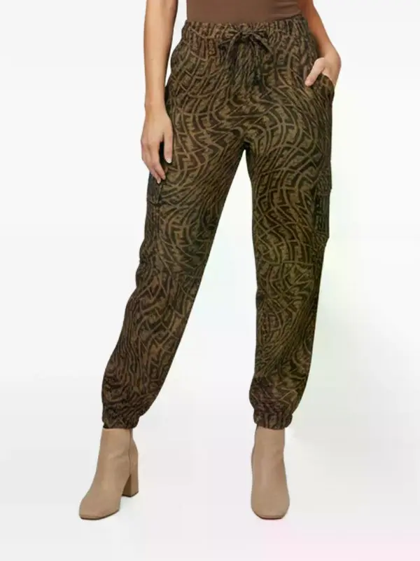 Fendi Jacquard Ff Pattern Drawstring Trousers
