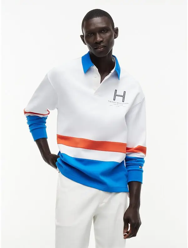 Tommy Hilfiger Marina Club Intechno Knit Rugby - White / Multi