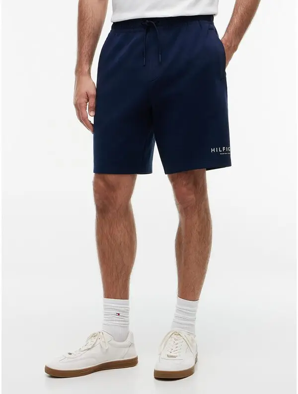 Tommy Hilfiger Marina Club Logo Intechno Knit Sweatshort - Light Navy