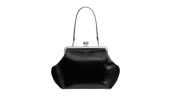 COACH Large Kisslock Frame Bag - Black