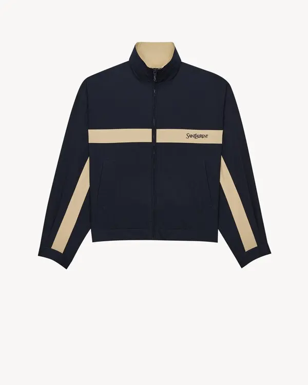 Saint Laurent Jacket In Brushed Cotton Canvas