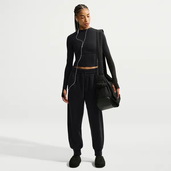 Nike Therma-fit Mid-rise Fleece Jogger Pants - Black