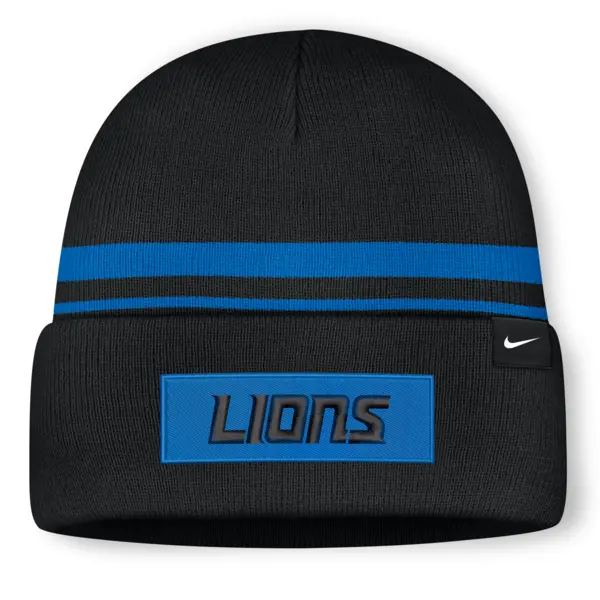 Nike Detroit Lions Primetime Utility Nfl Cuffed Beanie - Black