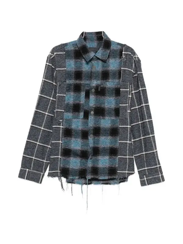HAIKURE Frayed Plaid Shirt