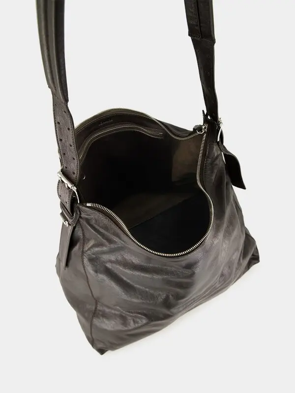 LEMAIRE Belted Hobo Bag - Brown