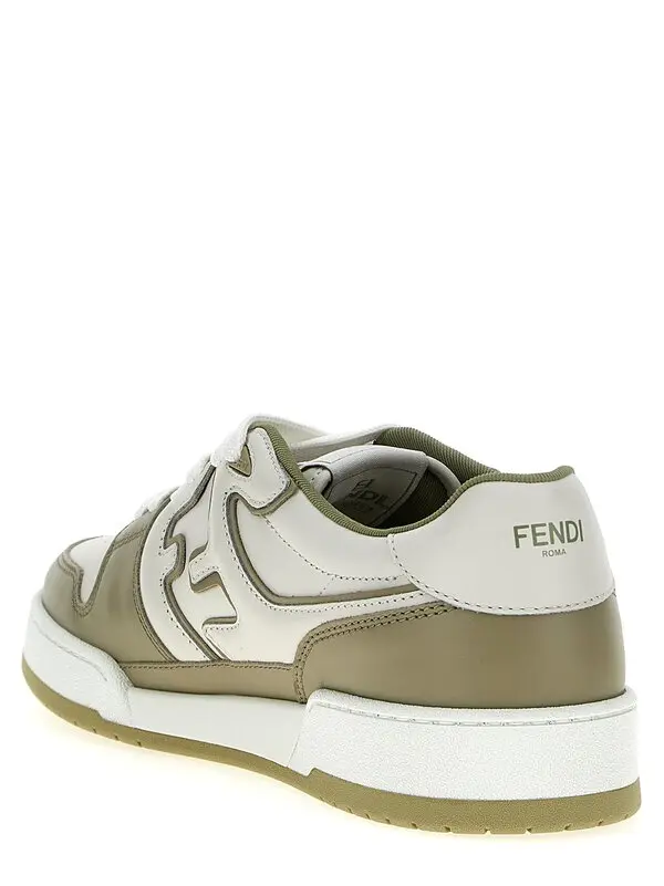 Fendi Match Leather Sneakers - Green