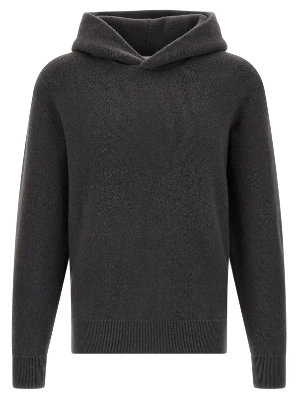 LEMAIRE Cashmere Blend Hooded Sweater - Gray