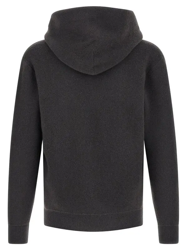 LEMAIRE Cashmere Blend Hooded Sweater - Gray