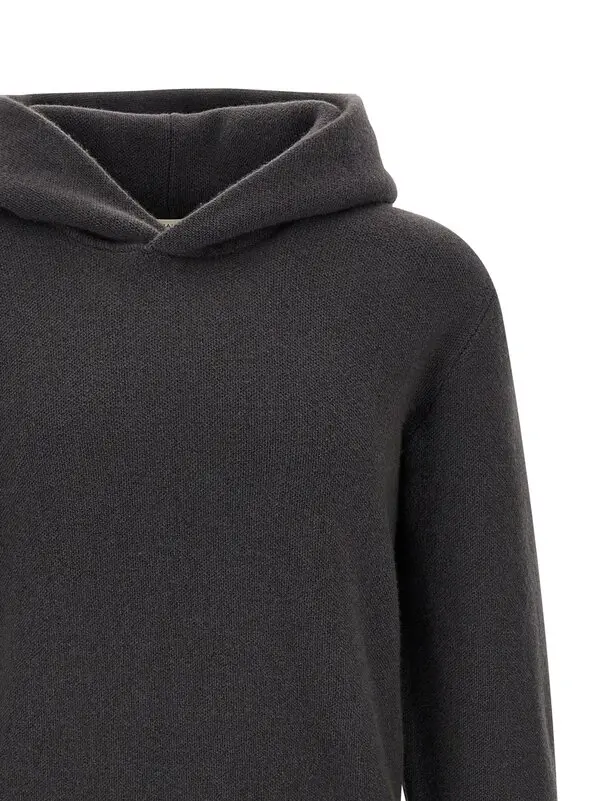 LEMAIRE Cashmere Blend Hooded Sweater - Gray