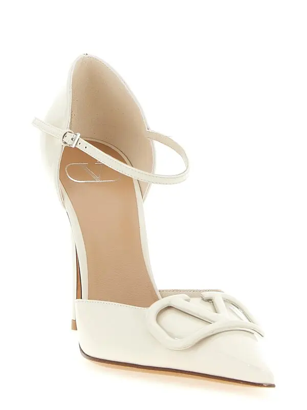 Valentino Garavani D'orsay Patent Leather Pumps - White