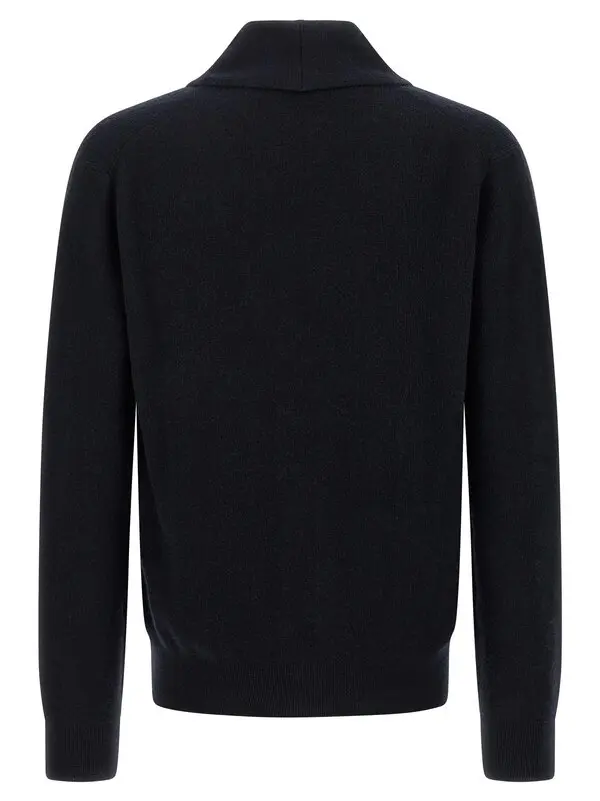 Brioni Cashmere Blend Shawl Collar Cardigan