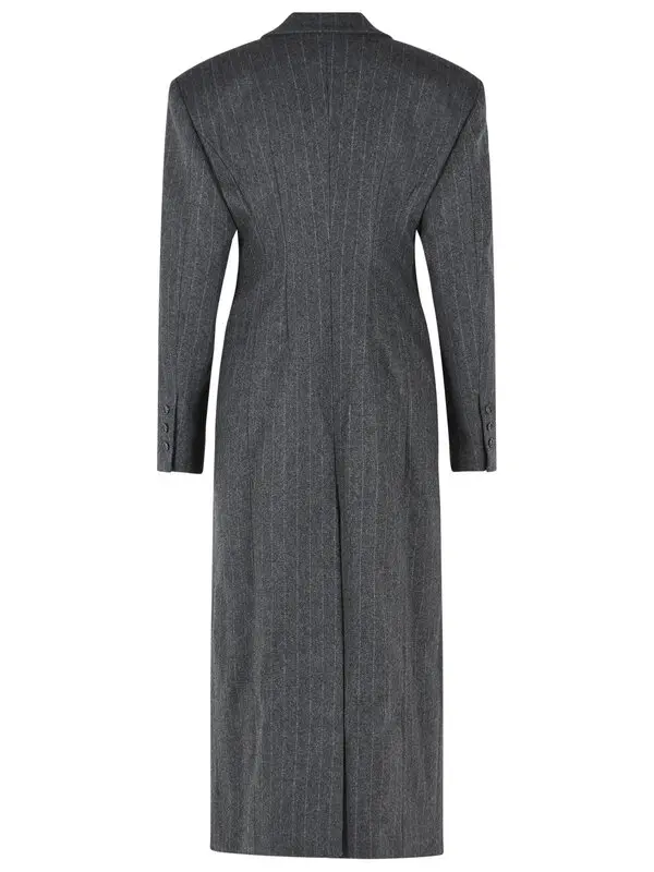 Andamane Ottavia Melange Wool Blend Coat With Peak Lapels