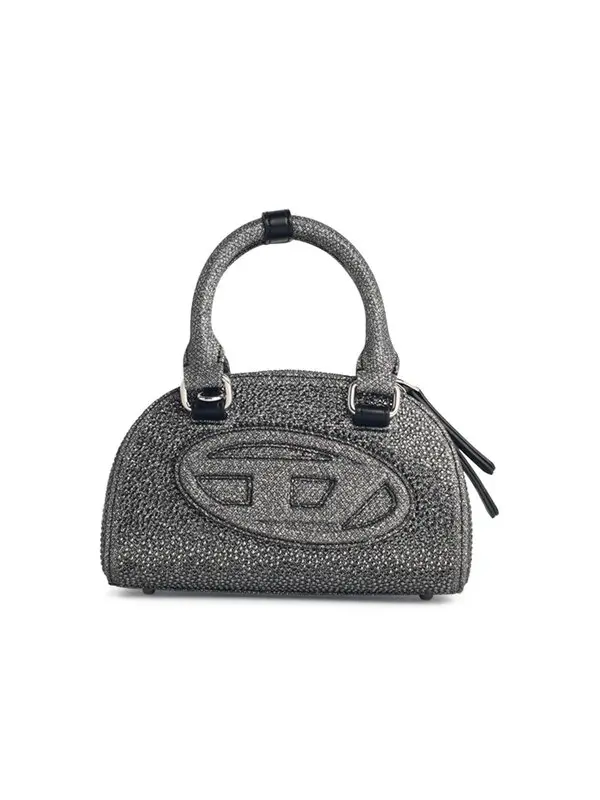 DIESEL® Dr Dome Bowling Glitter Fabric Bag With Rhinestones