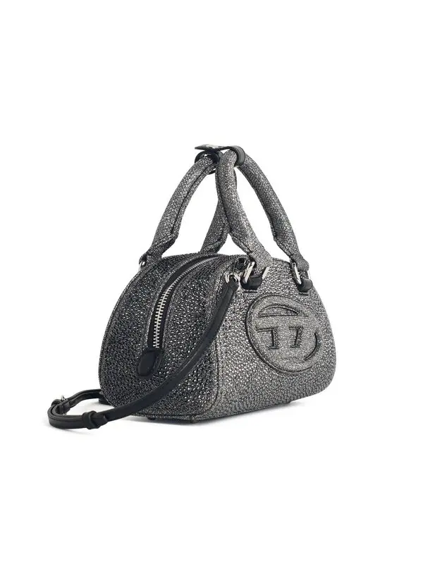 DIESEL® Dr Dome Bowling Glitter Fabric Bag With Rhinestones