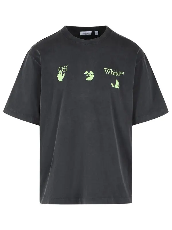 Off-White Bacco Arrow' Cotton T-shirt - Black