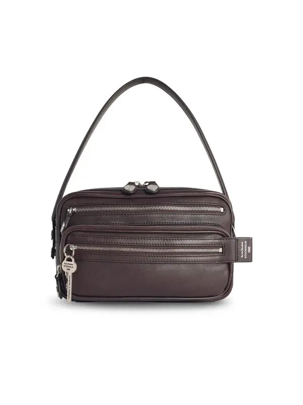 Acne Studios Chocolate Leather Bag With Teardrop Handle - Brown