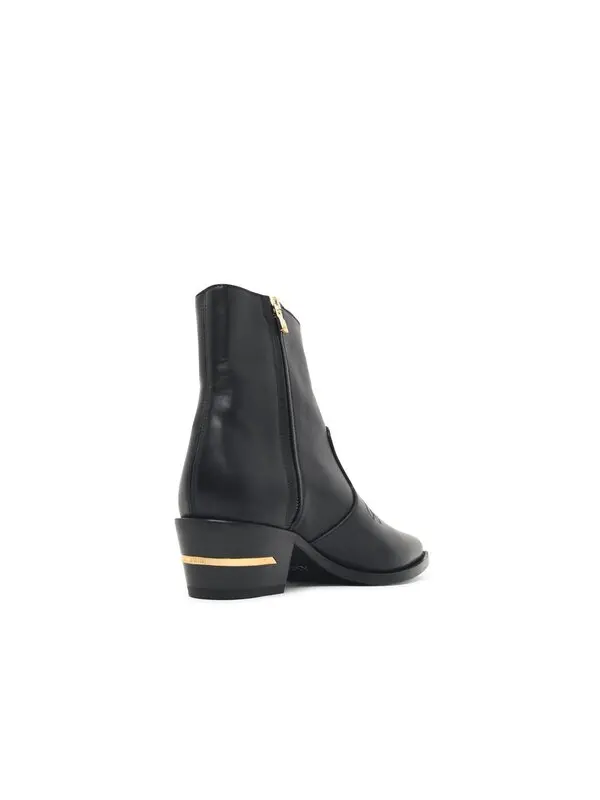 Amiri Pointed Toe Embroidered Leather Boots