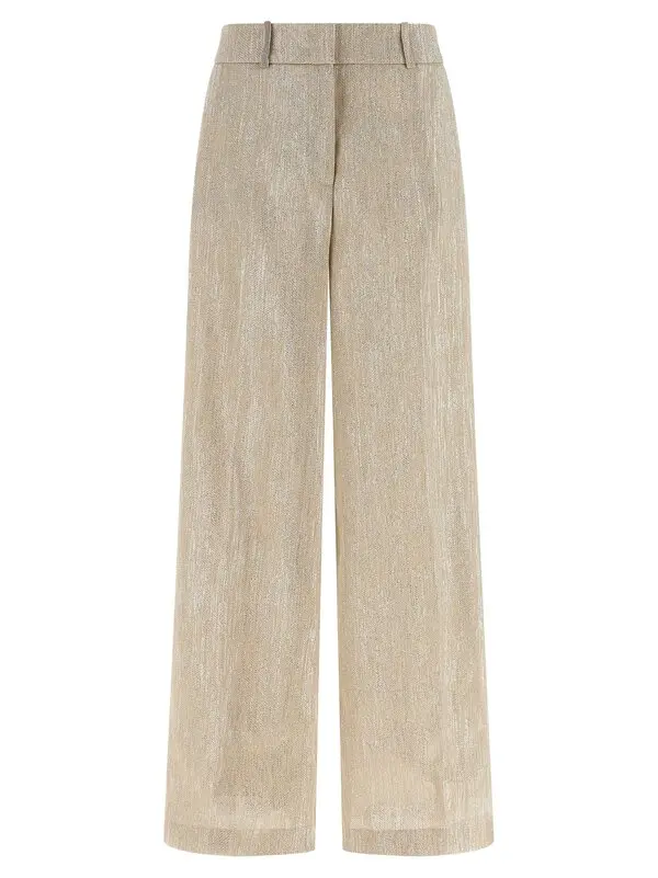 Peserico Lamé Thread Wide Leg Trousers