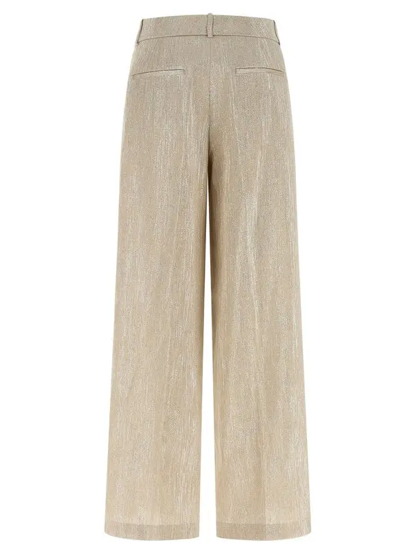 Peserico Lamé Thread Wide Leg Trousers
