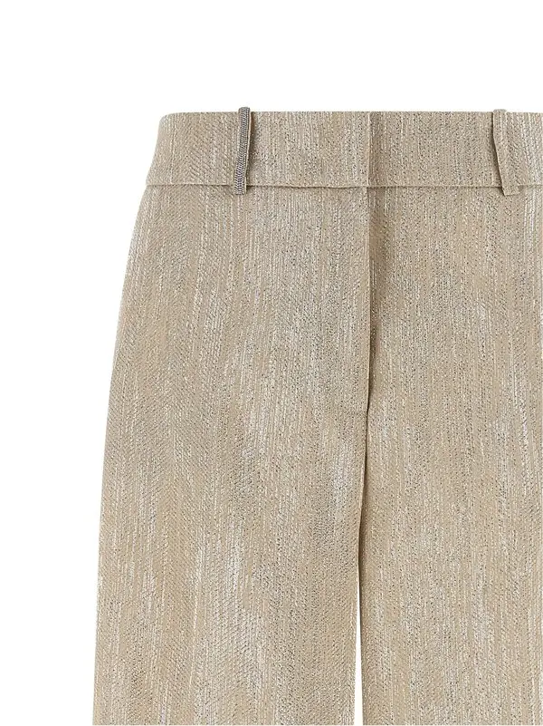 Peserico Lamé Thread Wide Leg Trousers