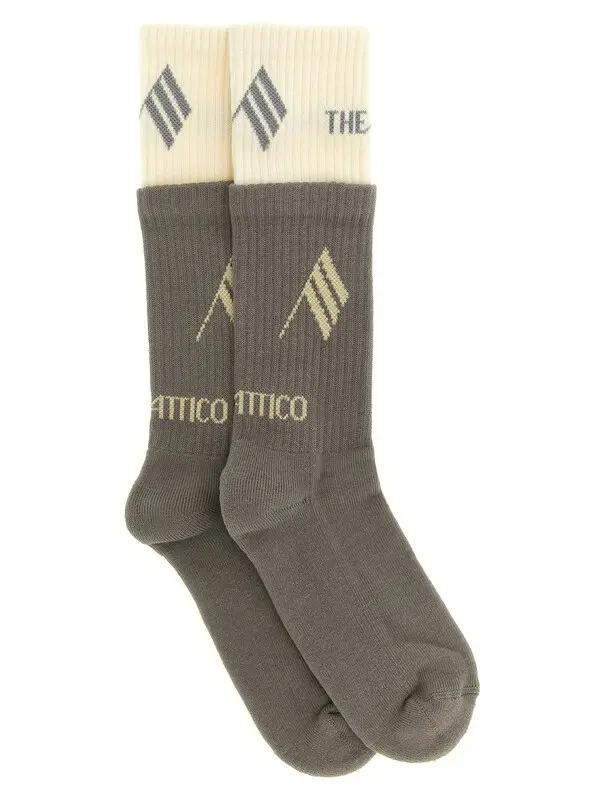 Attico Double Layer Socks - Gray