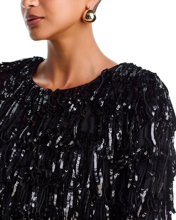 Alice + Olivia Fawn Fringe Sequin Jacket