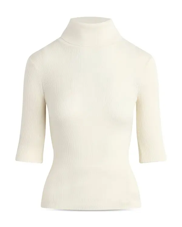 FAVORITE DAUGHTER The Amelia Wool Ribbed Turtleneck Top